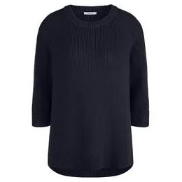 Long-Pullover aus 100% SUPIMA&reg;-&shy;Baumwolle Peter Hahn blau, 44