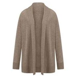 Long-Strickjacke aus Schurwolle und Kaschmir Peter Hahn beige, 36