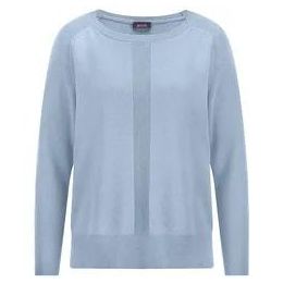 Rundhals-Pullover 1/1-Raglanarm und Kaschmir Basler blau, 42