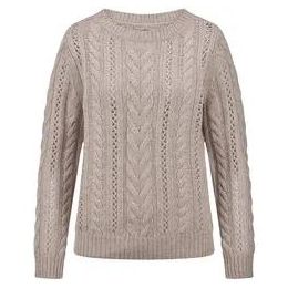 Pullover U-Boot-Ausschnitt aus Schurwolle Fadenmeister Berlin beige, 46