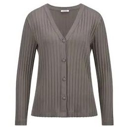Shirtjacke V-Ausschnitt efixelle beige, 42
