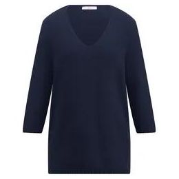 V-Pullover 3/4-Arm Emilia Lay blau, 44