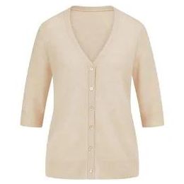 Strickjacke aus 100% Kaschmir Peter Hahn beige, 42