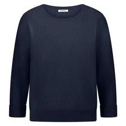 Rundhals-Pullover Kaschmir Peter Hahn blau, 38