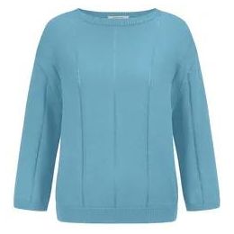 Rundhals-Pullover aus 100% SUPIMA&reg;-&shy;Baumwolle Peter Hahn blau, 40