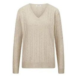 V-Pullover aus 100% Kaschmir Peter Hahn beige, 48