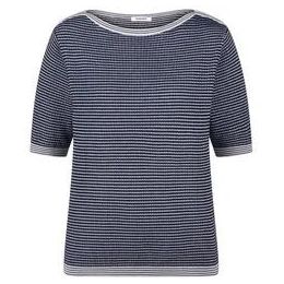 Pullover U-Boot-Ausschnitt Peter Hahn blau, 38