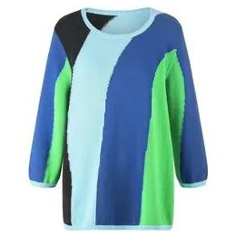 Rundhals-Pullover 3/4-Arm Emilia Lay blau, 44
