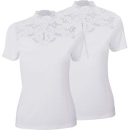 Nina von C. Damen Blazershirt, Wei&szlig;, Gr. 50, Bodies & Unterhemden, Material: Modal