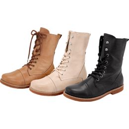 Andrea Conti Schn&uuml;rstiefelette, Schwarz, Gr. 41, Damen, Stiefeletten, Material: Rindnappa