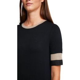 Heine Damen Rundhalsshirt, Schwarz, Gr. 44, T-Shirts, Material: Viskose