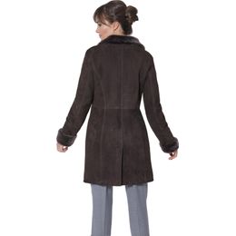 Mainpol Damen Lammfelljacke, Braun, Gr. 38, Lederjacken, Material: Leder