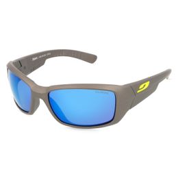 Julbo J40094 WHOOPS | Unisex-Sonnenbrille | Fassung: Vollrand, Eckig, Kunststoff, Grau | Glasfarbe: Blau