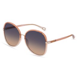 Chlo&eacute; Chlo&eacute; CH0030S | Unisex-Sonnenbrille | Fassung: Vollrand, Butterfly, Metall, Orange Beige | Glasfarbe: Grau Verlaufend Mehrfarbig
