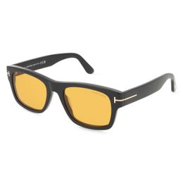 Tom Ford FT1303 SMITH-02 | Herren-Sonnenbrille | Fassung: Vollrand, Eckig, Acetat, Schwarz Gl&auml;nzend | Glasfarbe: Braun