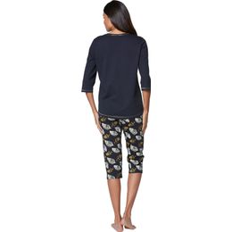w&auml;schepur w&auml;schepur Damen Schlafanzug mit Glanz-Effekten, marine, Gr&ouml;&szlig;e 44/46
