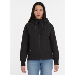 Outdoorjacke Ragwear "LUMIE WARM", Damen, Gr. L, schwarz, Web, Obermaterial: 65% Polyester, 35% Baumwolle, unifarben, h&uuml;ftlang, elastischer Bund, Jacken Outdoorjacke, Rei&szlig;verschluss mit Kinnschutz, Kapuze mit Kordel