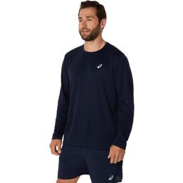Laufshirt asics "asics CORE LS TOP", Herren, Gr. S, schwarz (midnight), Obermaterial: 100% Polyester, Shirts Laufshirt