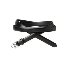 Lederg&uuml;rtel Calvin Klein "CK BUCKLE 15MM FIXED BELT", Damen, Gr. 110, schwarz (schwarz, shiny nickel), Rindsleder, G&uuml;rtel Lederg&uuml;rtel, Gr&ouml;&szlig;enverstellbar