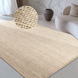 Teppich my home "Avot Juteteppich", beige (naturwei&szlig;), B:160cm H:10mm L:230cm, Jute, Teppiche, Teppich, 100% Jutefaser, L&auml;ufer, Esszimmer, Wohnzimmer, Skandi