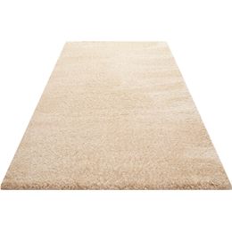 Hochflor-Teppich WECON HOME BASICS "Smilla" Gr. 3, beige, B:120cm H:50mm L:170cm, Kunstfaser, Teppiche, Hochflor-Teppich, Wohnzimmer