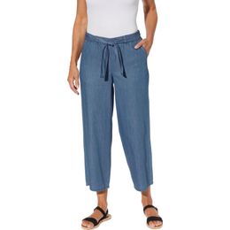 Damen Culotte mit abnehmbarem Bindeg&uuml;rtel blue-bleached, Gr&ouml;&szlig;e 46