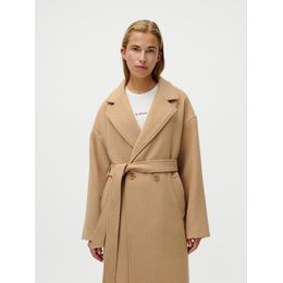 Langmantel LEGER "Betty, LeGer by Lena Gercke", Damen, Gr. 40, iced coffee, Web, Obermaterial: 75% Polyester, 25% Wolle. Futter: 100% Polyester, unifarben, regular fit kniebedeckend, V-Ausschnitt, eingesetzt gerader Abschluss, M&auml;ntel Langmantel, Regular fit mit V-Ausschnitt
