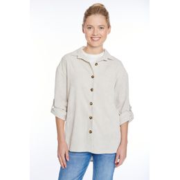 Haily's Longbluse HAILY&rsquo;S "LS P BL Ro44bina", Damen, Gr. XL, cream, Cord, Obermaterial: 100% Polyacryl, unifarben, Po-bedeckend, Krempel&auml;rmel, Blusen Longbluse