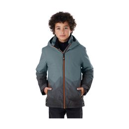 Skijacke Killtec "KSW 383 BYS SKI JCKT", Herren, Gr. 152, graublau, Obermaterial: 100% Polyester;Futter: 100% Polyester;F&uuml;llung: 100% Polyester, Jacken Skijacke, Wasser- und winddichte Skijacke mit verstellbarer Kapuze