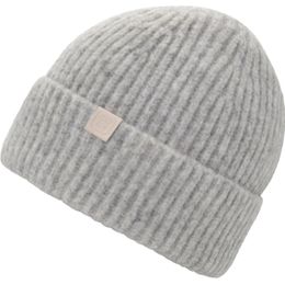 Beanie Chillouts "Heli Hat", Damen, grau (light grau), Obermaterial: 78% Polyester, 12% Polyamid, 6% Wolle, 4% Elasthan, M&uuml;tzen Beanie, aus dickem Material im Rippstrick