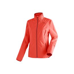 Softshelljacke Maier Sports "Brims W", Damen, Gr. 48, rot (hellrot), 100% Polyester (recycelt), Jacken Softshelljacke, atmungsaktive Damen Outdoorjacke, wasserabweisende Wanderjacke