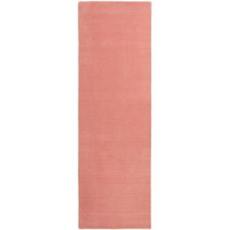 Wollteppich CarpetFine "Gabbeh Lola Uni", rosa, B:75cm H:14mm L:200cm, Wolle, Teppiche, Wollteppich, mit nat&uuml;rlichem Pflanzenmaterial von Hand gewebt, auch in Rund