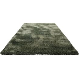 Hochflor-Teppich HOMIE LIVING "Matteo HL-0961", gr&uuml;n, B:200cm H:50mm L:290cm, Polyester, Teppiche, Hochflor-Teppich, 100% recyceltem PET, Langflor, Shaggy, Wohnzimmer