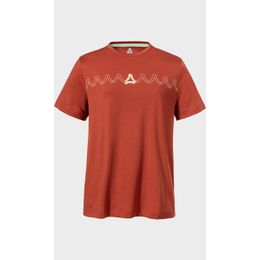 Sch&ouml;ffel Funktionsshirt SCH&Ouml;FFEL "T Shirt Style Elmori WMN", Damen, Gr. 46, 5590, rot, Oberstoff: 60% Baumwolle, 40% Polyester, Rundhals, Shirts Funktionsshirt
