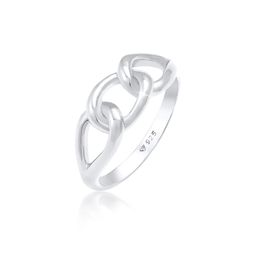 Silberring Elli "Ring Knoten Symbol Chain Look 925 Silber" Gr. 58, silber, Fingerringe, Damen, 58, Silber 925 (Sterlingsilber), Silberring
