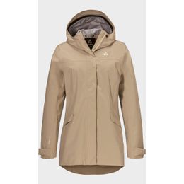 Sch&ouml;ffel Outdoorjacke SCH&Ouml;FFEL "CIRC Jacket Style Smue WMN", Damen, Gr. 40, 4705, beige, Oberstoff: 100% Polyester; (Membran: Thermoplastisches Elastomer); Futter: 100% Polyester, regular fit, hoch geschlossener Ausschnitt, Jacken Outdoorjacke