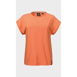 Sch&ouml;ffel Funktionsshirt SCH&Ouml;FFEL "T Shirt Style Serenio WMN", Damen, Gr. 42, 5115, orange, Oberstoff: 61% Baumwolle, 34% Polyester, 5% Elasthan, Rundhals, Shirts Funktionsshirt