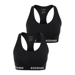Sport-Bustier Chiemsee, Damen, Gr. S (36), schwarz, schwarz, 95% Baumwolle, 5% Elasthan, BHs Sport-Bustier