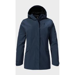 Sch&ouml;ffel Outdoorjacke SCH&Ouml;FFEL "CIRC Jacket Style Smue WMN", Damen, Gr. 38, 8820, blau, Oberstoff: 100% Polyester; (Membran: Thermoplastisches Elastomer); Futter: 100% Polyester, regular fit, hoch geschlossener Ausschnitt, Jacken Outdoorjacke