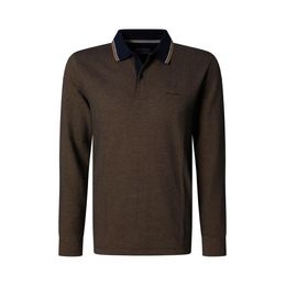 Langarm-Poloshirt Pierre Cardin "1/1 PoloKN", Herren, Gr. XL, salute, Jersey, Obermaterial: 100% Baumwolle, bestickt, unifarben, h&uuml;ftbedeckend, Rundhals, Shirts Langarm-Poloshirt, in Struktur-Optik