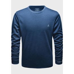 Sch&ouml;ffel Funktionsshirt SCH&Ouml;FFEL "Merino Sport Shirt 1/1 Arm M", Herren, Gr. S, blau (8540, blau), Oberstoff : 43% Lyocell 34% Wolle 23% Nylon, Rundhals, Shirts Funktionsshirt