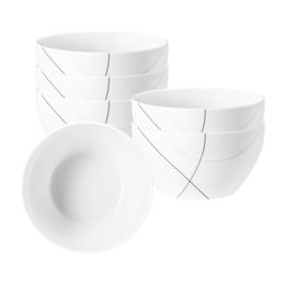 Schale Seltmann Weiden "M&uuml;slischalen Trio Highline &oslash; 15 cm 6er Set wei&szlig;-grau", bunt (wei&szlig;, grau), Sch&uuml;sseln, Schale