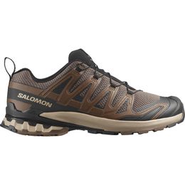 Laufschuh Salomon "XA PRO 3D V9", Damen, Gr. 43, schwarz (falcon, desert tan, schwarz), Synthetik, Textil, Schuhe Laufschuh