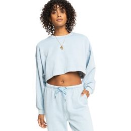 Sweatshirt Roxy "Surf Safari", Damen, Gr. L, blau (clear sky), Obermaterial:80% Walkfrottier, 20% Microfaser;, Sweatshirts Sweatshirt