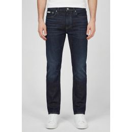 Slim-fit-Jeans Calvin Klein Jeans "SLIM TAPER JEANS", Herren, Gr. 33, L&auml;nge 34, sapphire tango, Denim/Jeans, Obermaterial: 98% Baumwolle, 2% Elasthan, unifarben, slim fit lang, Jeans Slim-fit-Jeans, Slim fit