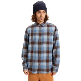 Langarmhemd Quiksilver "Motherfly Plaid", Herren, Gr. S, US-Gr&ouml;&szlig;en, china blau motherfly check, Obermaterial: 100% Walkfrottier;, Hemden Langarmhemd