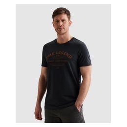 PME-Legend T-Shirt PME LEGEND "Short Sleeve Play Single Jersey Graphic", Herren, Gr. M, mood indigo, Single Jersey, Obermaterial: 100% Baumwolle, bedruckt, regular fit normal, Rundhals, Shirts T-Shirt, aus reiner Baumwolle, Rundhals