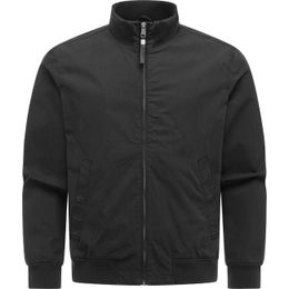 Outdoorjacke Ragwear "Outdoorjacke Crusien YOUMODO", Herren, Gr. L, schwarz, Obermaterial: 65% Baumwolle CO. 35% Polyester PES. Obermaterial: Futter: 100% Baumwolle CO., gerade, hoch geschlossener Ausschnitt, Rippb&uuml;ndchen, Jacken Outdoorjacke, Leichte Jacke mit elastischen B&uuml;ndchen