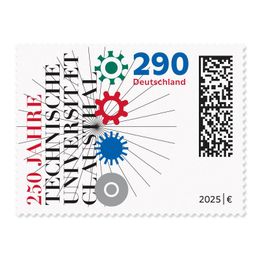 250 Jahre Technische Universit&auml;t Clausthal, Briefmarke zu 2,90 &euro;, 10er-Bogen