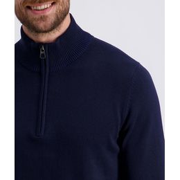 Strickpullover Pierre Cardin, Herren, Gr. XXL, navy blazer, Strick, Obermaterial: 100% Baumwolle, unifarben, regular fit normal, ohne Ausschnitt, Rippb&uuml;ndchen, Pullover Strickpullover, mit Troyer Kragen